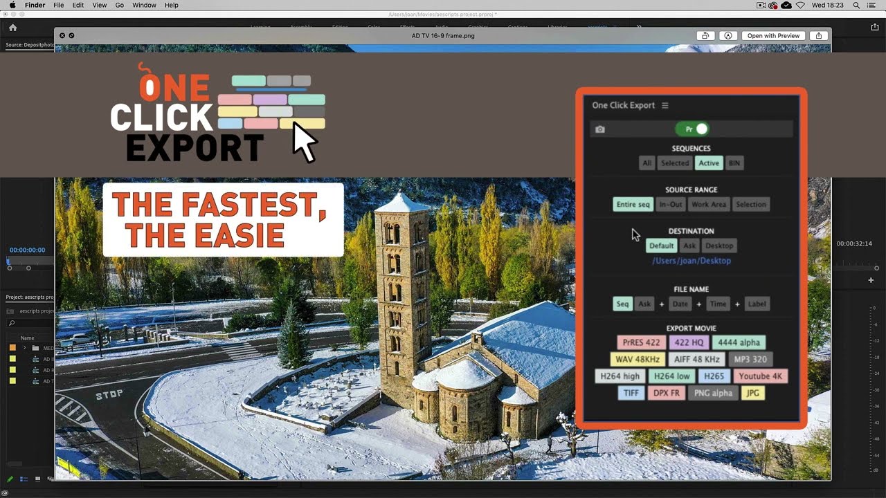 One Click Export - Aescripts - Vietnam Filmmaker